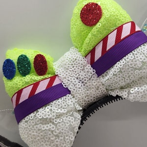 Green Alien Toy Minnie Ears - Space Ranger Bow Minnie Ears - Etsy