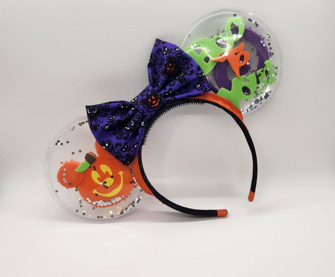 Halloween Mickey Ears, Ghost Pumpkin Design - Etsy