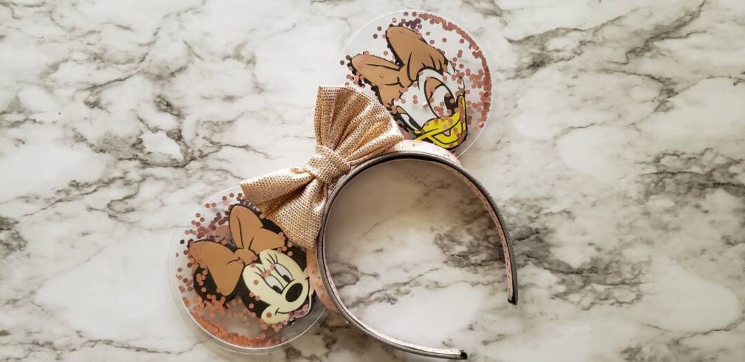 Roségouden Minnie Mouse-oren - heldere oren - duidelijk magisch ...