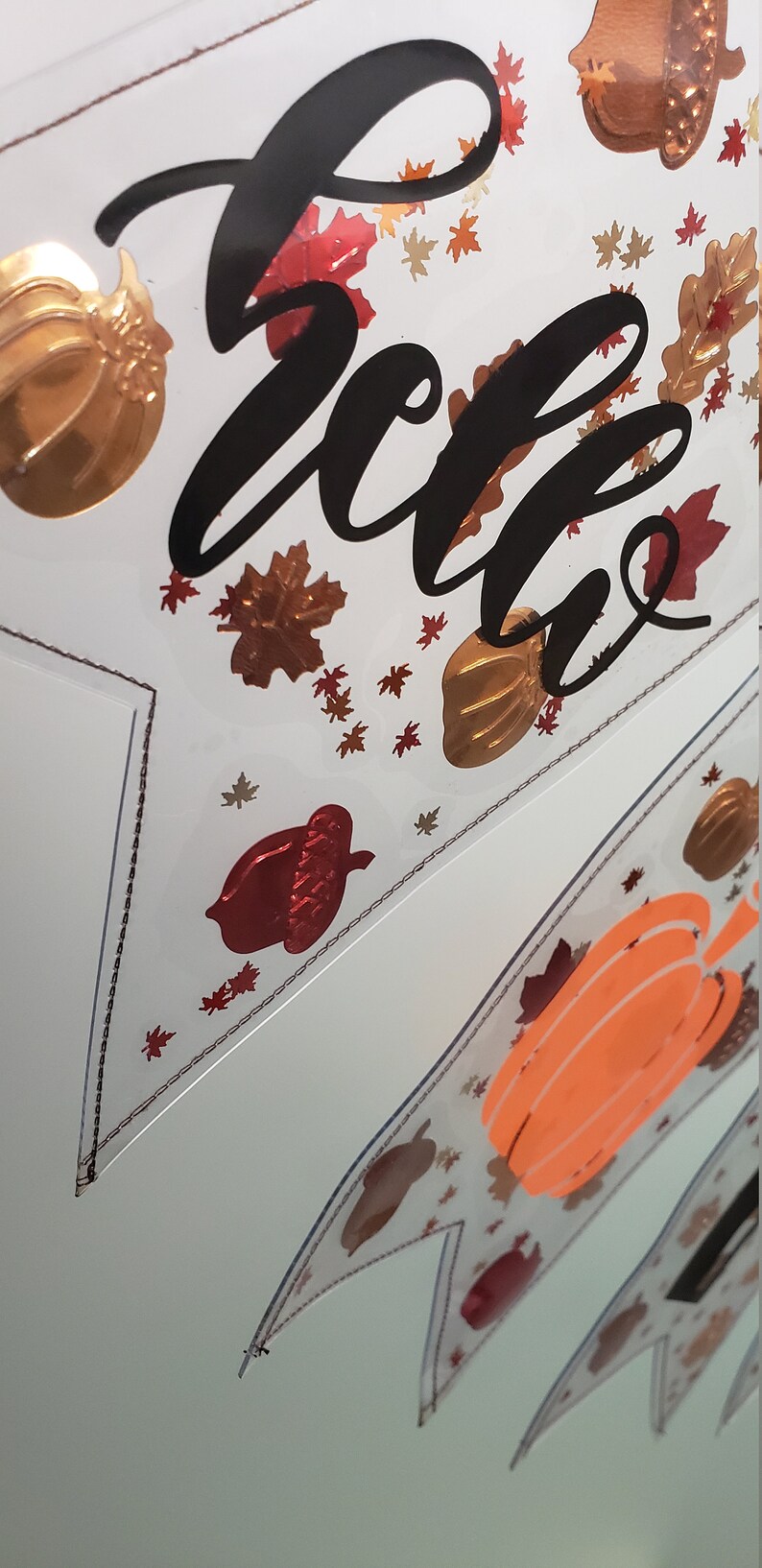 Hello Fall Clear Confetti Banner Autumn Banner Fall Home - Etsy