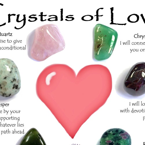 Crystals of Love Set Anniversary / Valentines - Etsy Crystals of Love Set Anniversary / Valentines - Etsy