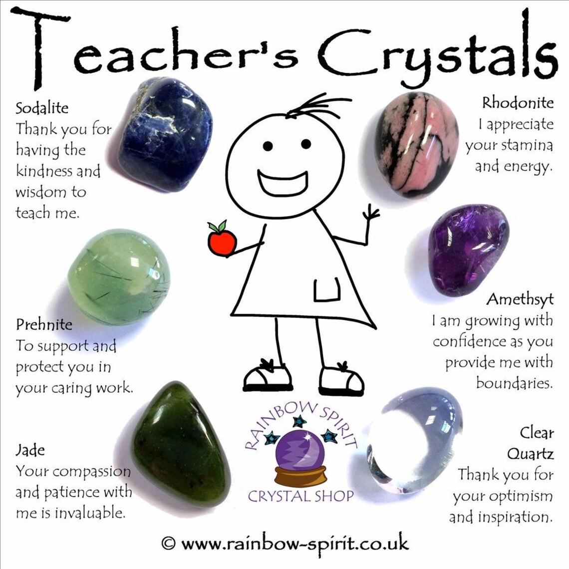 Teacher's Gift Crystal Set - Etsy UK