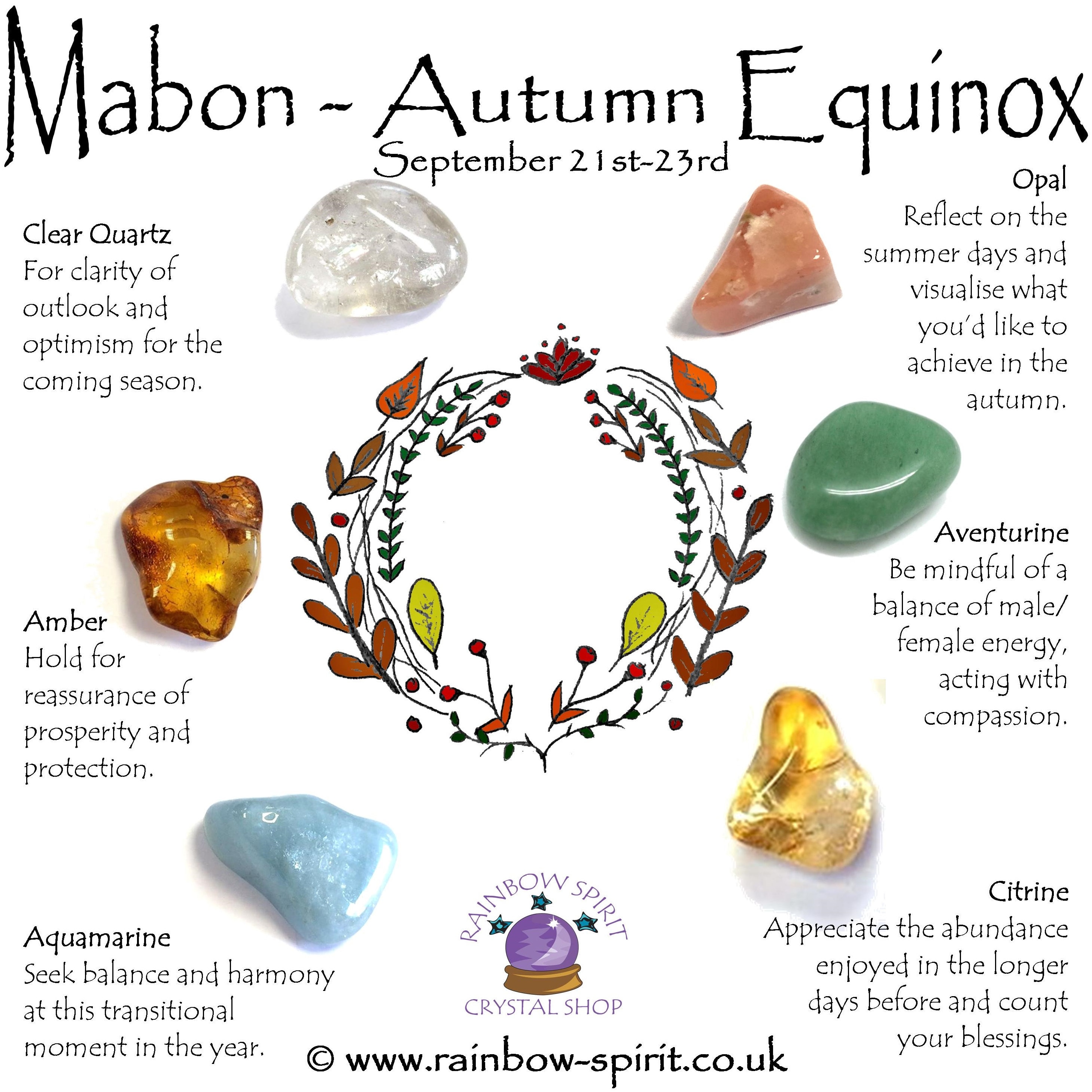 Autumn Equinox Mabon Crystal Set - Etsy Australia