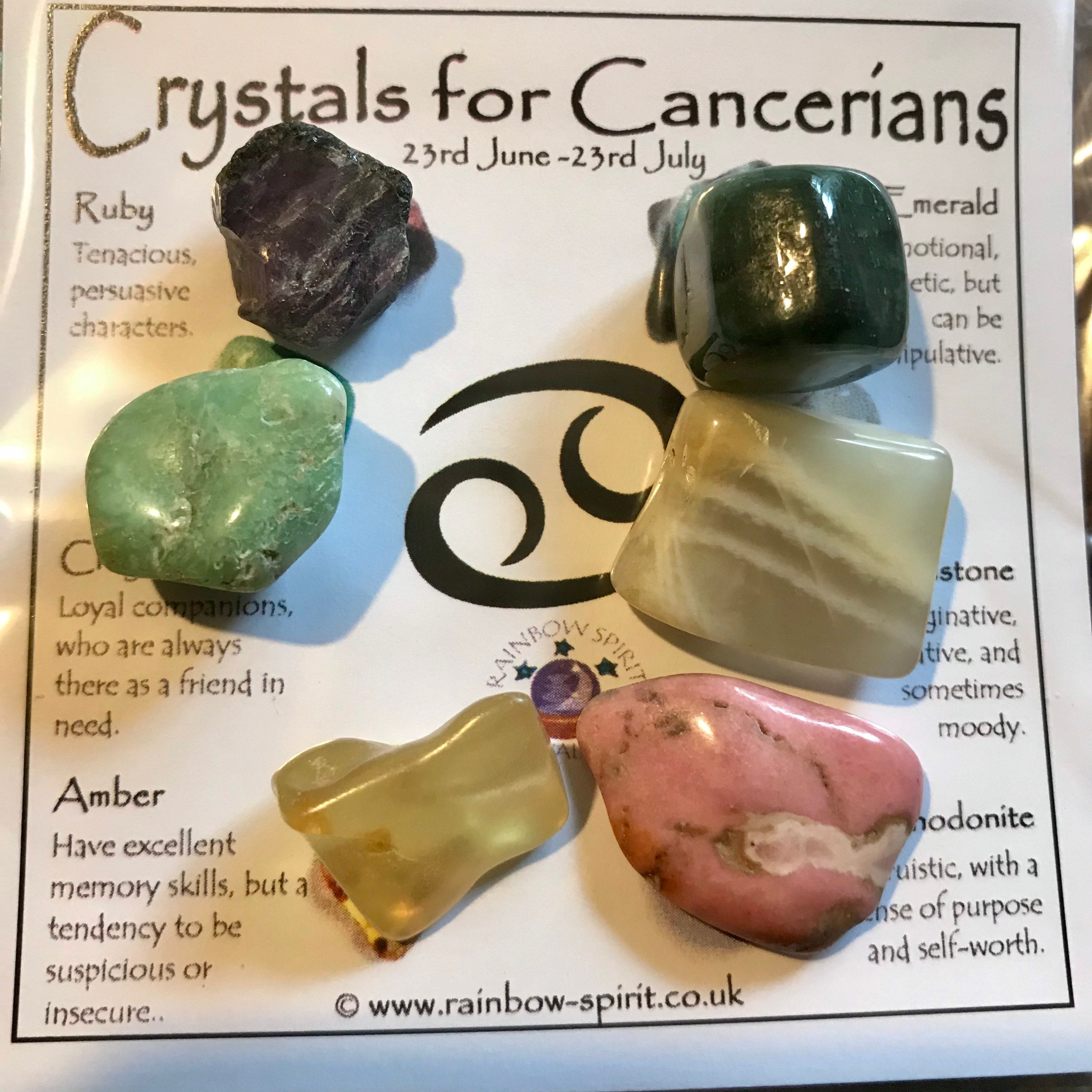 Cancer Birthstones Crystal Set - Etsy Canada