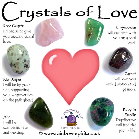 Crystals Of Love Set Anniversary Valentines Etsy Australia