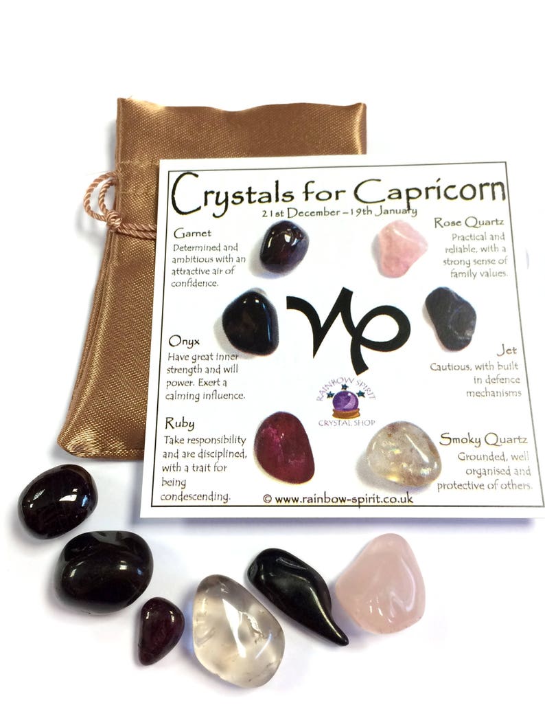 Capricorn Birthstones Crystal Set - Etsy
