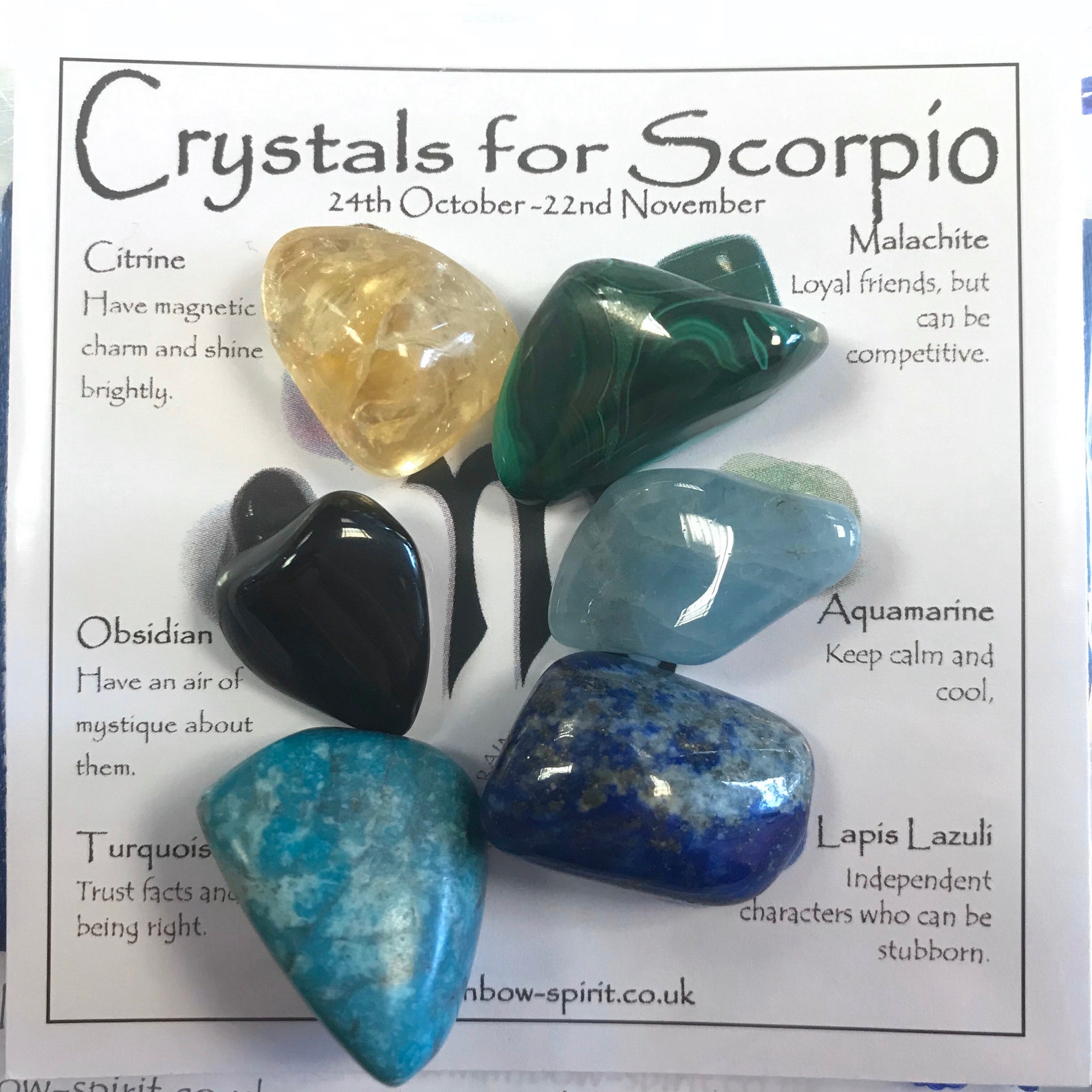 Scorpio Birthstones Crystal Set - Etsy