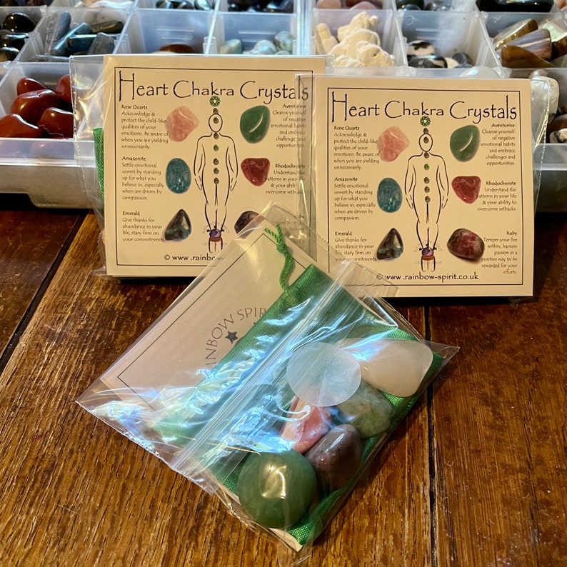 Heart Chakra Crystal Set - Etsy