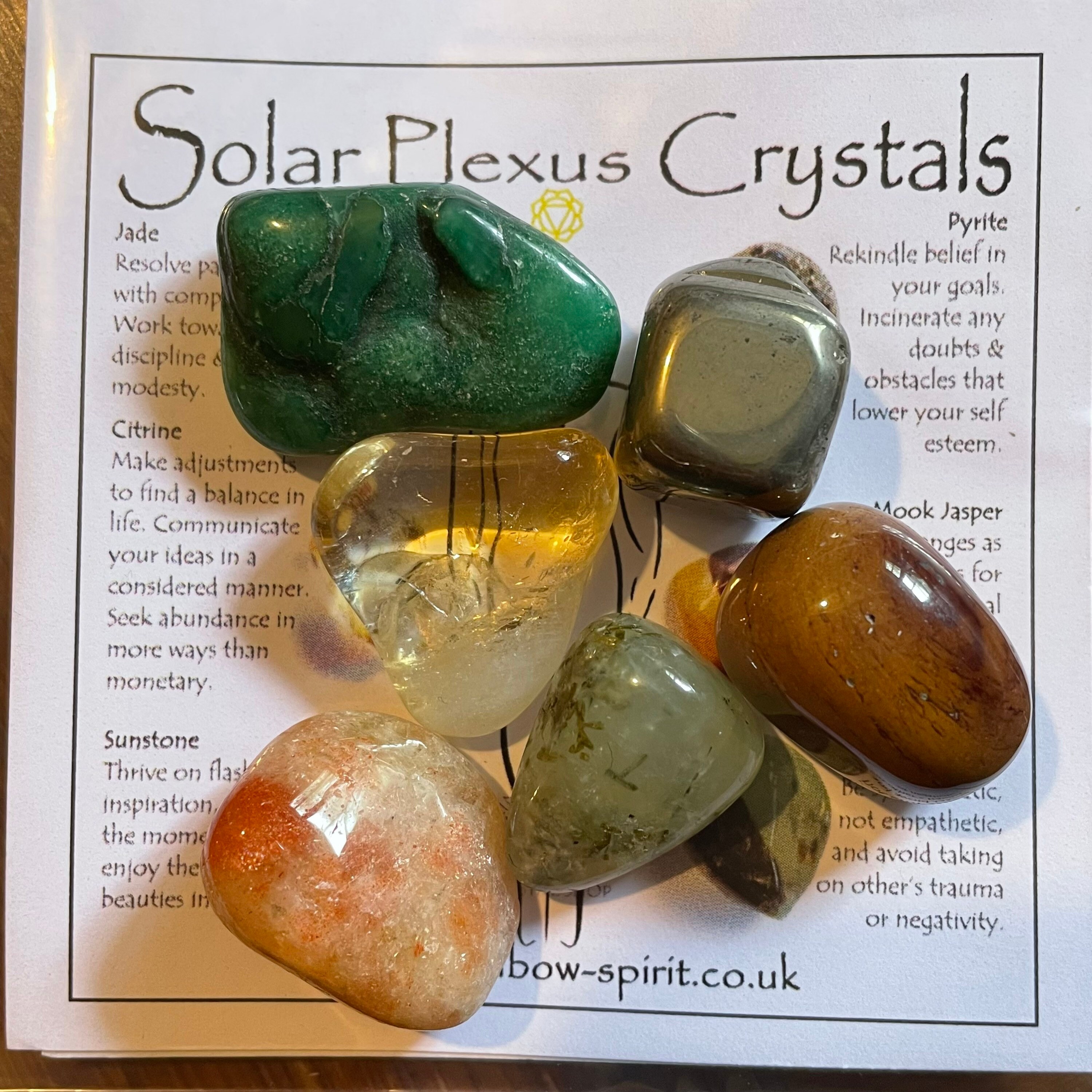 Solar Plexus Chakra Crystal Set | Etsy