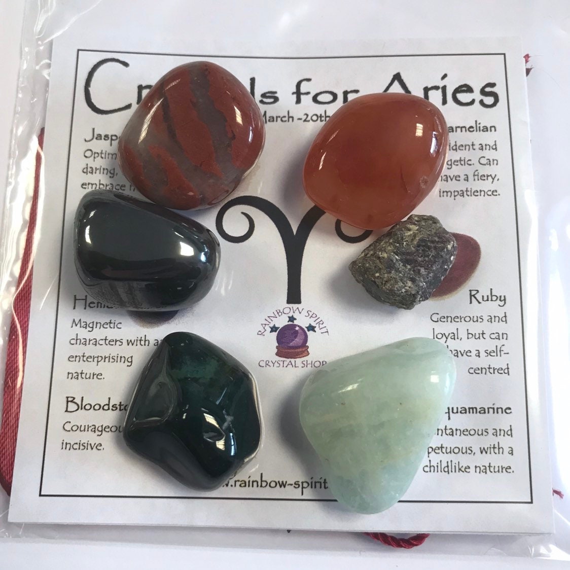Aries Birthstones Crystal Set | Etsy