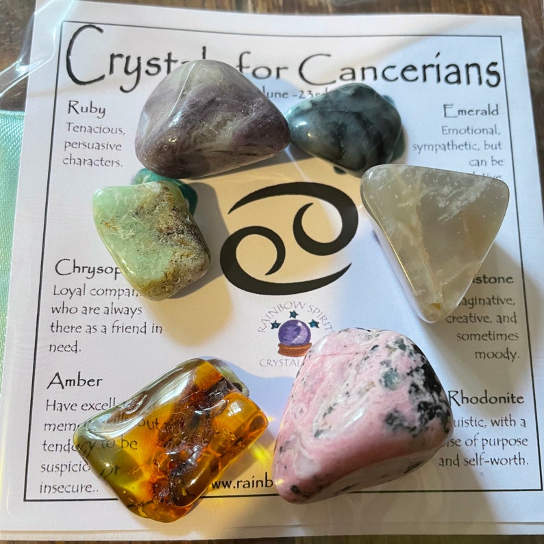 Cancer Birthstones Crystal Set - Etsy