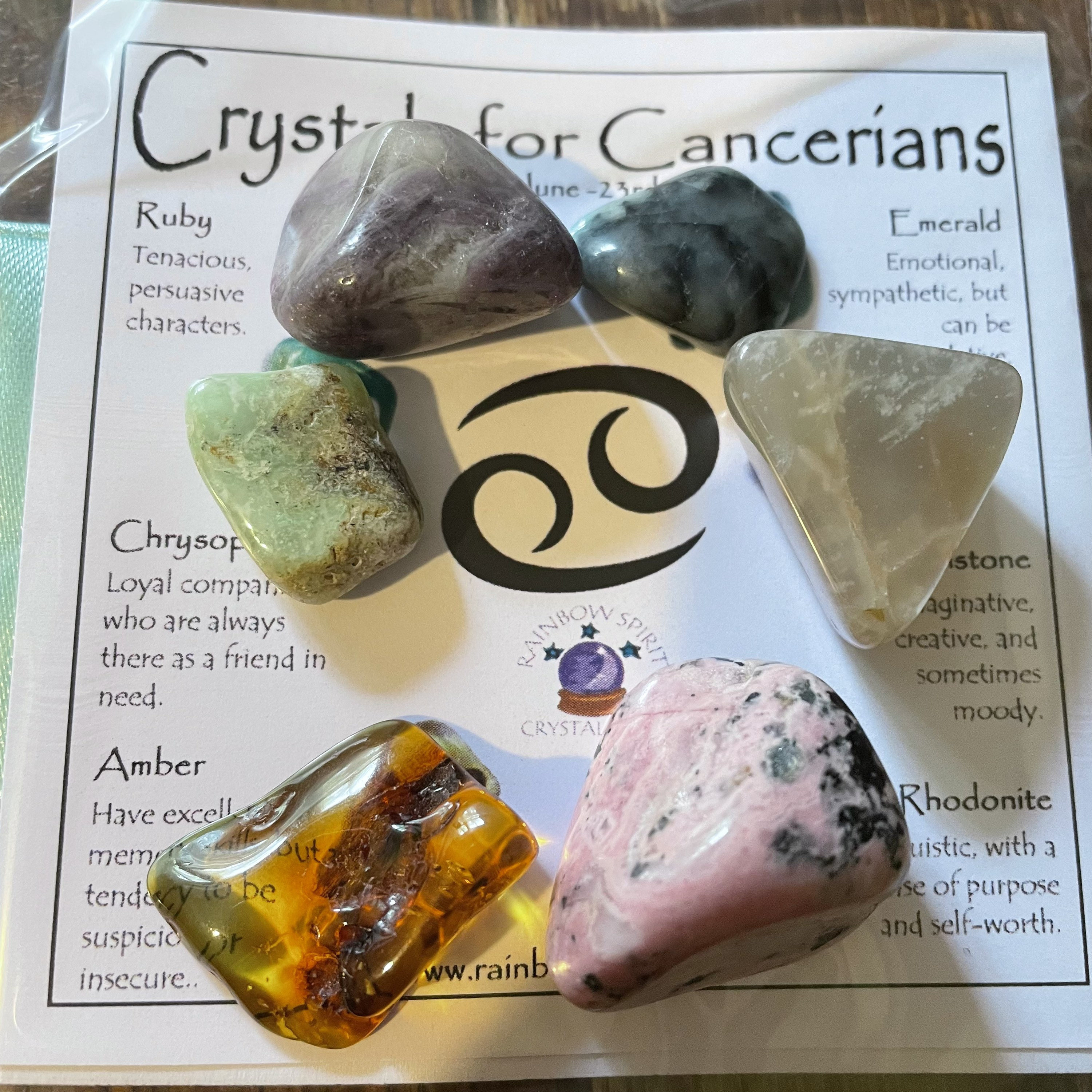 Cancer Birthstones Crystal Set - Etsy UK