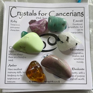 Cancer Birthstones Crystal Set - Etsy