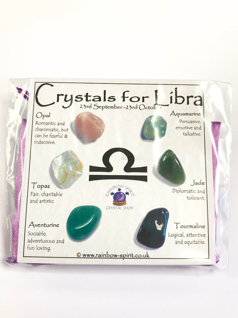 Libra Birthstones Crystal Set - Etsy
