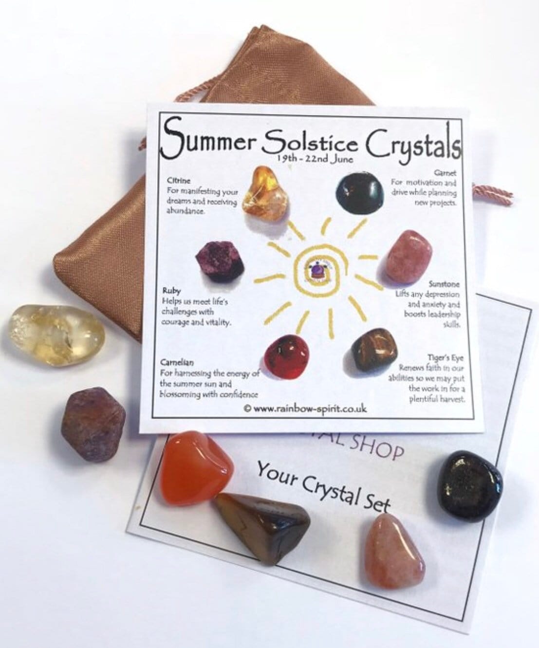 Summer Solstice Litha Crystal Set - Etsy UK