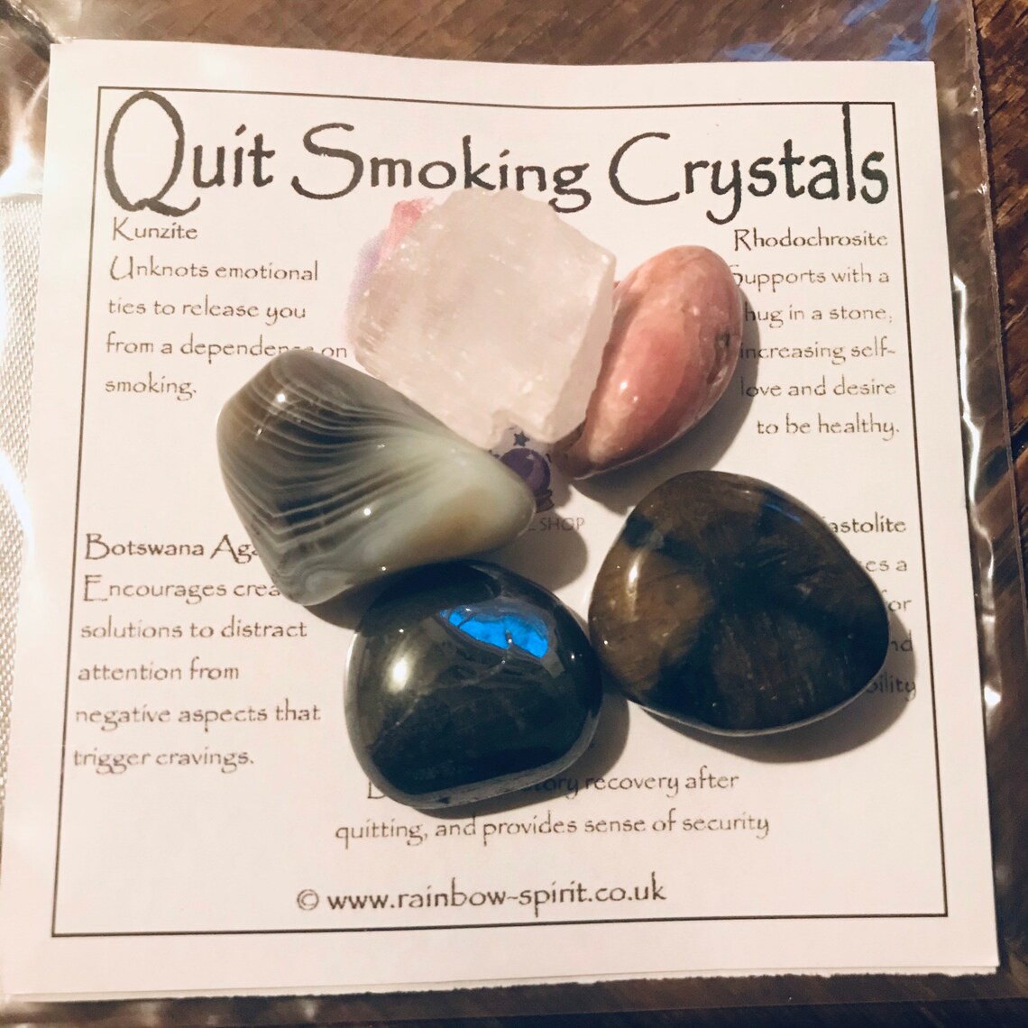 Quit Smoking Crystal Set | Etsy