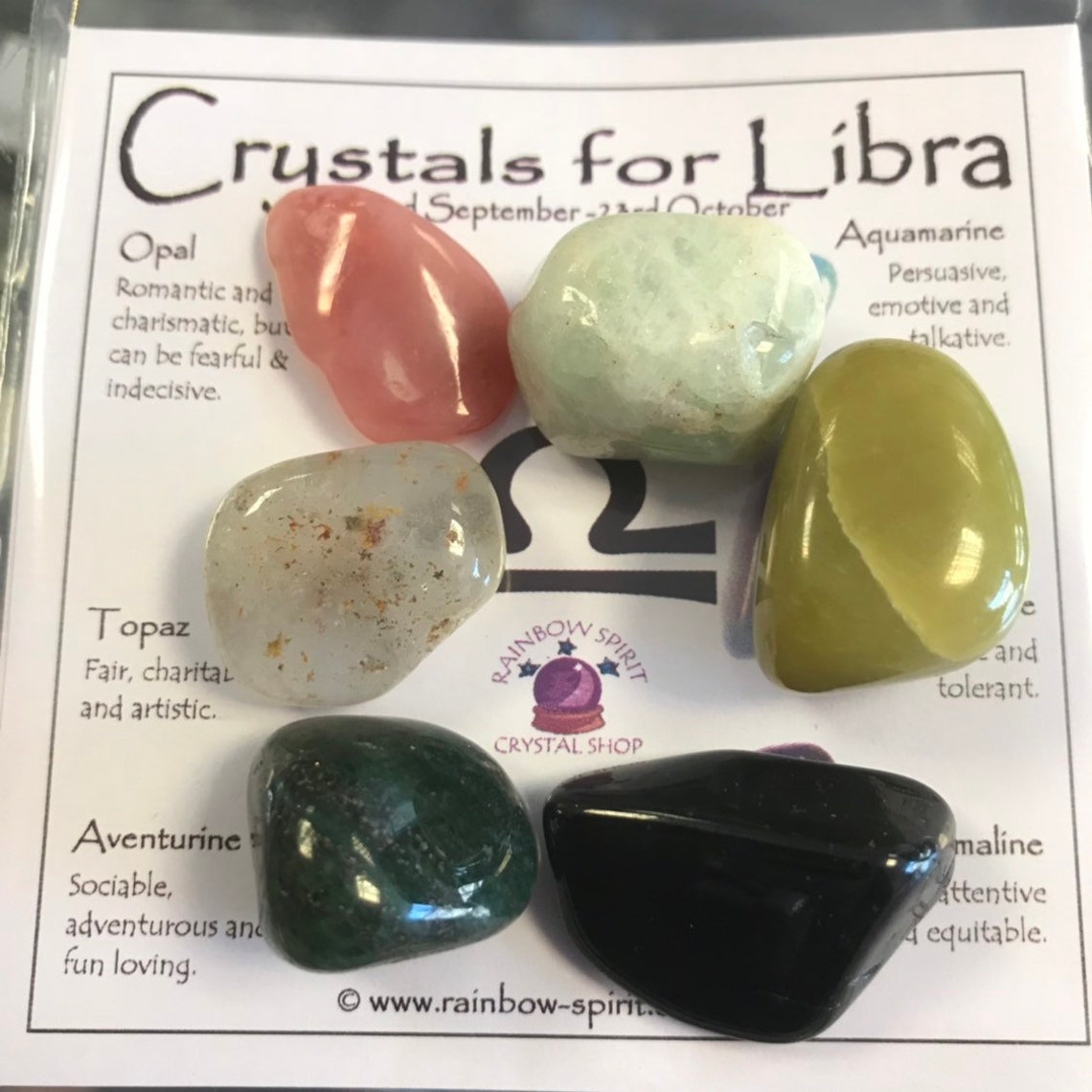 Libra Birthstones Crystal Set - Etsy