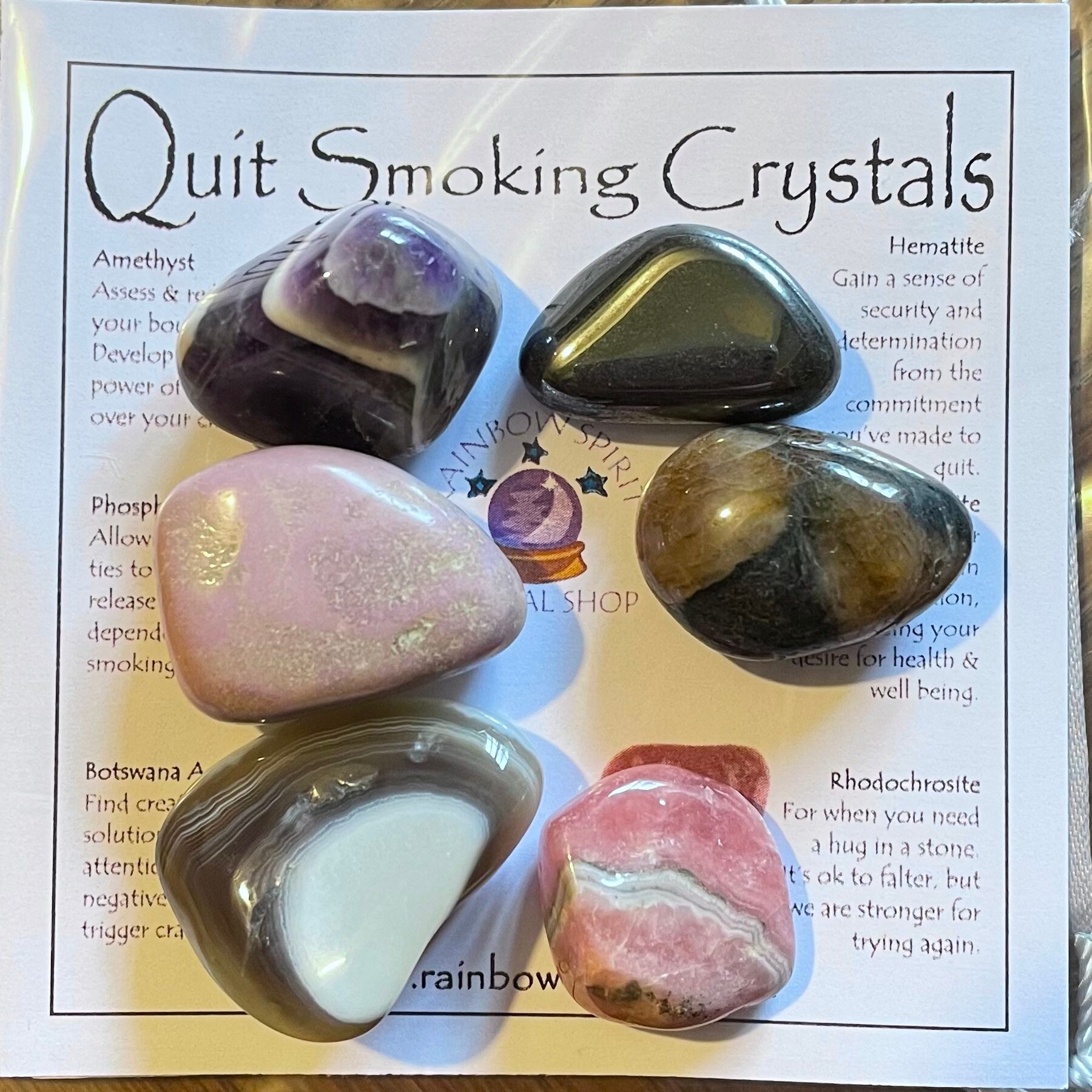 Quit Smoking Crystal Set - Etsy UK