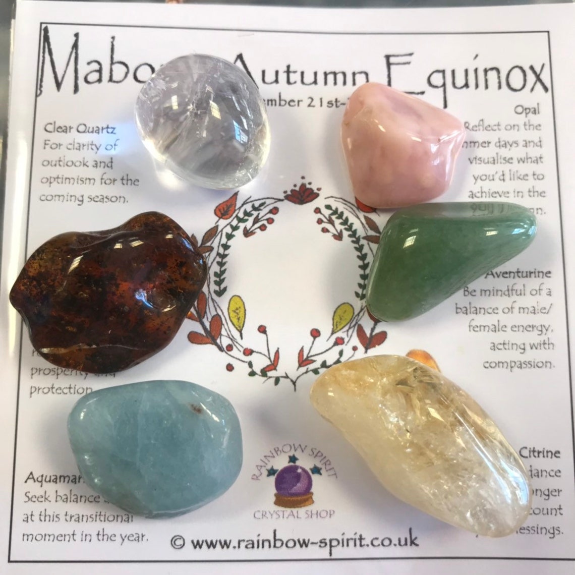 Autumn Equinox Mabon Crystal Set - Etsy UK