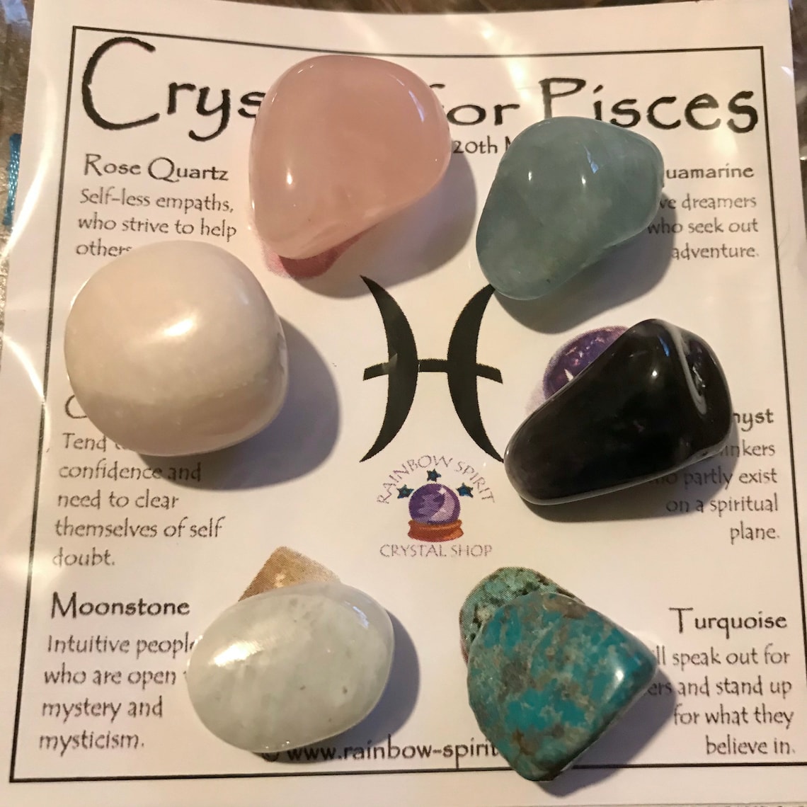Pisces Birthstones Crystal Set | Etsy