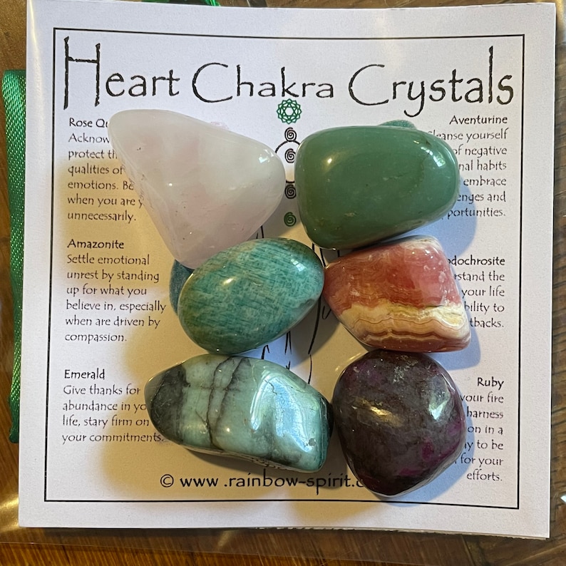 Heart Chakra Crystal Set - Etsy