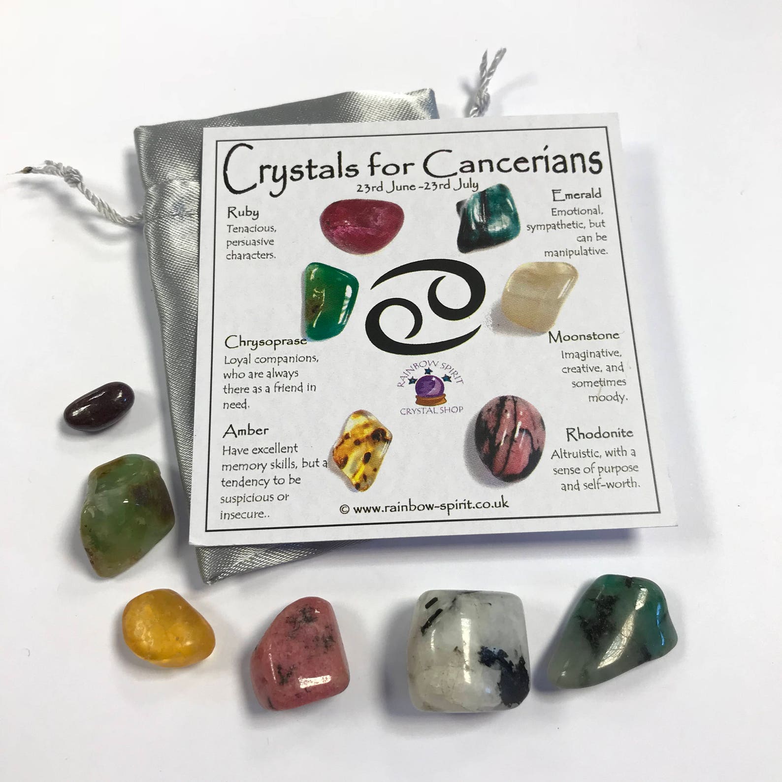Cancer Birthstones Crystal Set | Etsy