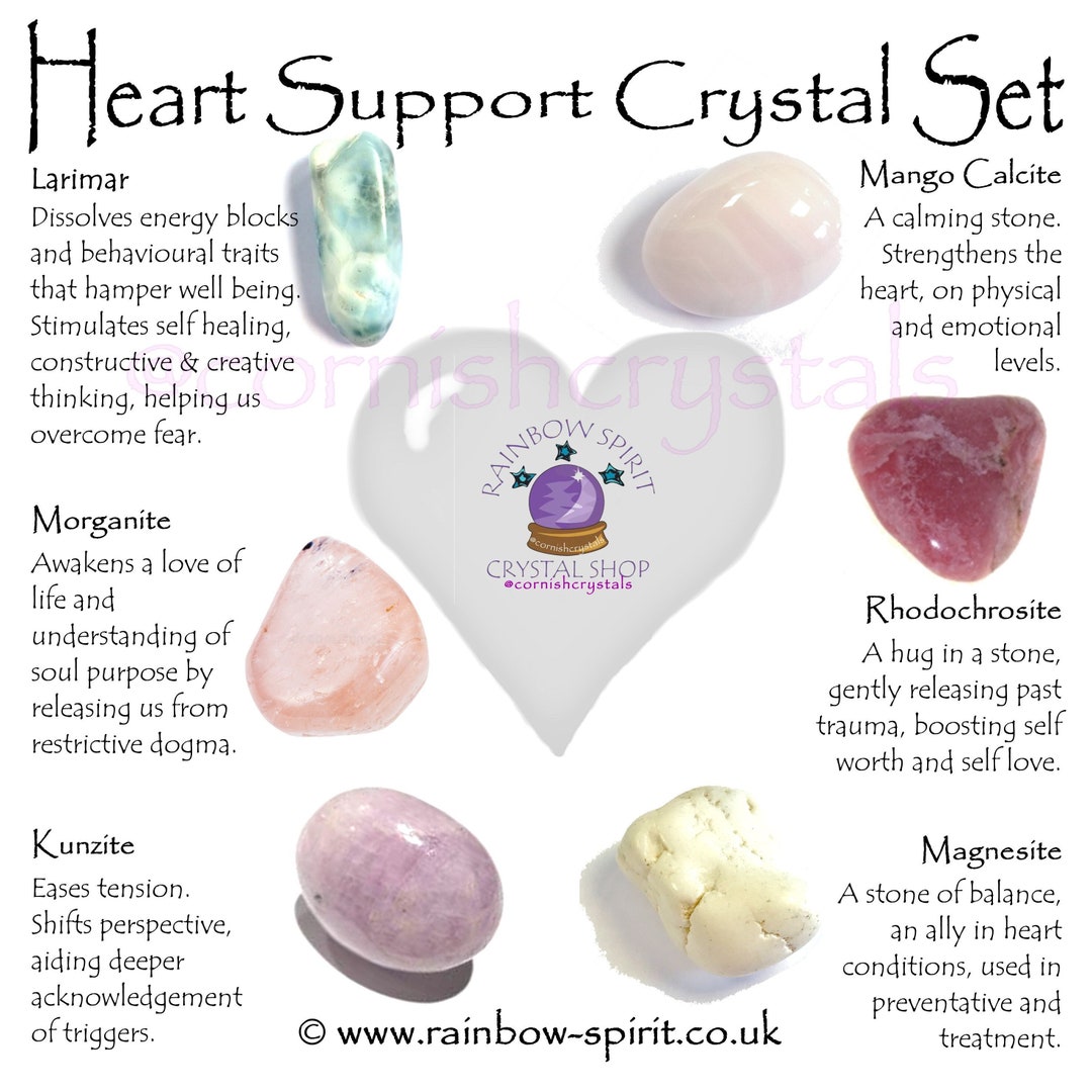 Heart Support Crystal Set - Etsy