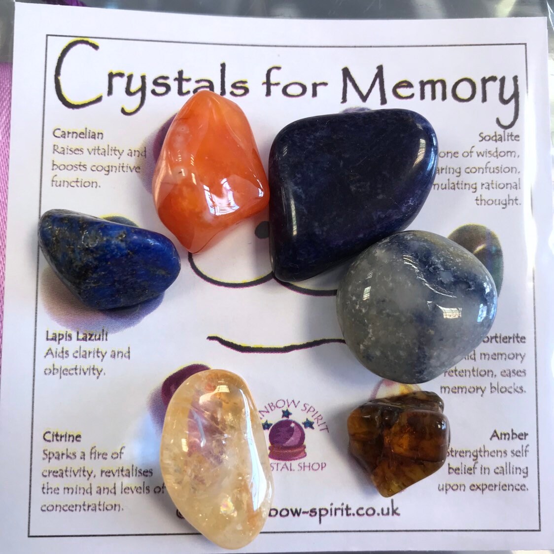 Crystal Set for Memory Support - Etsy