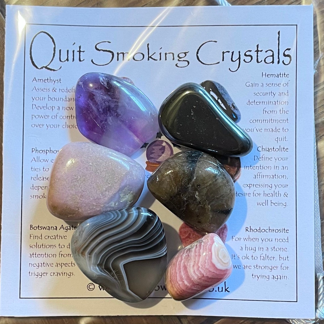 Quit Smoking Crystal Set | Etsy