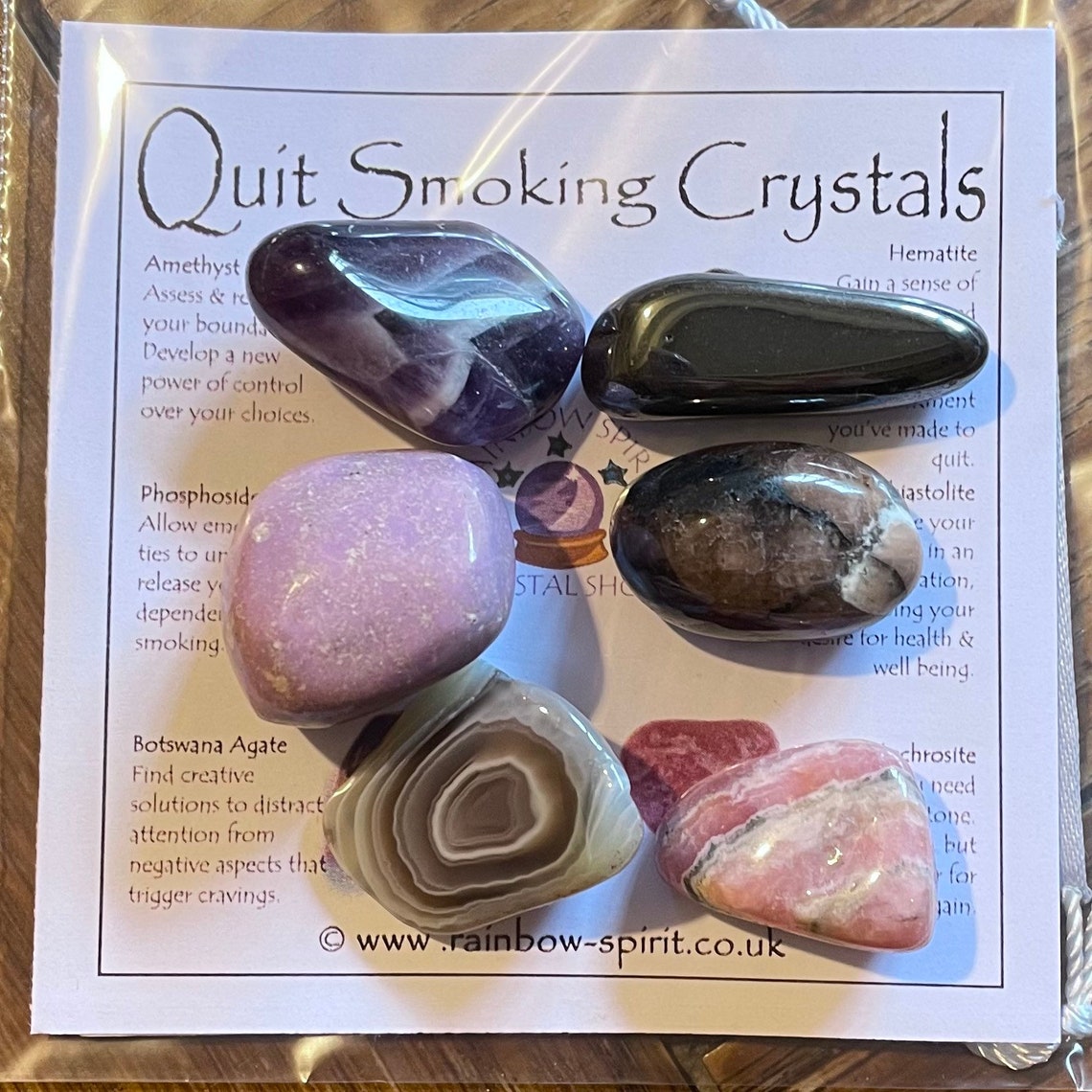 Quit Smoking Crystal Set | Etsy