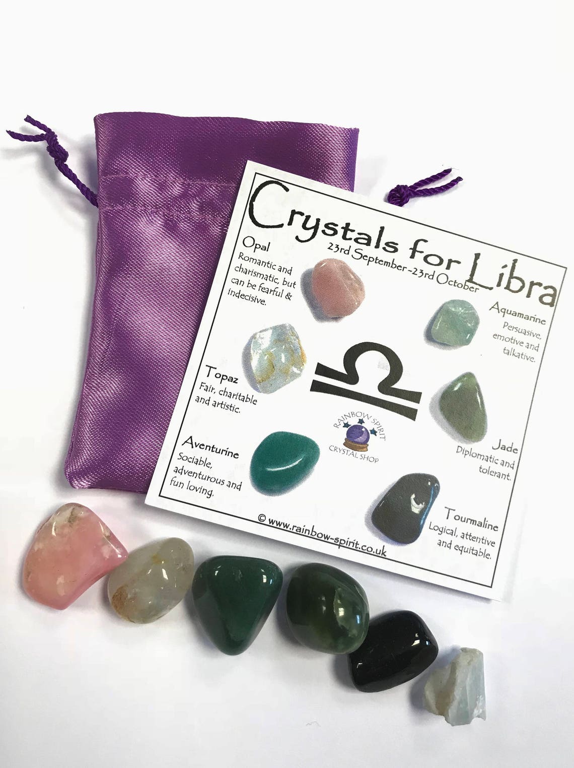 Libra Birthstones Crystal Set - Etsy