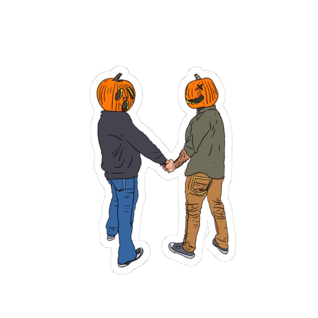 Halloween Freaks Collection: Pumpkin Couple's Stroll (gay Kiss-cut ...