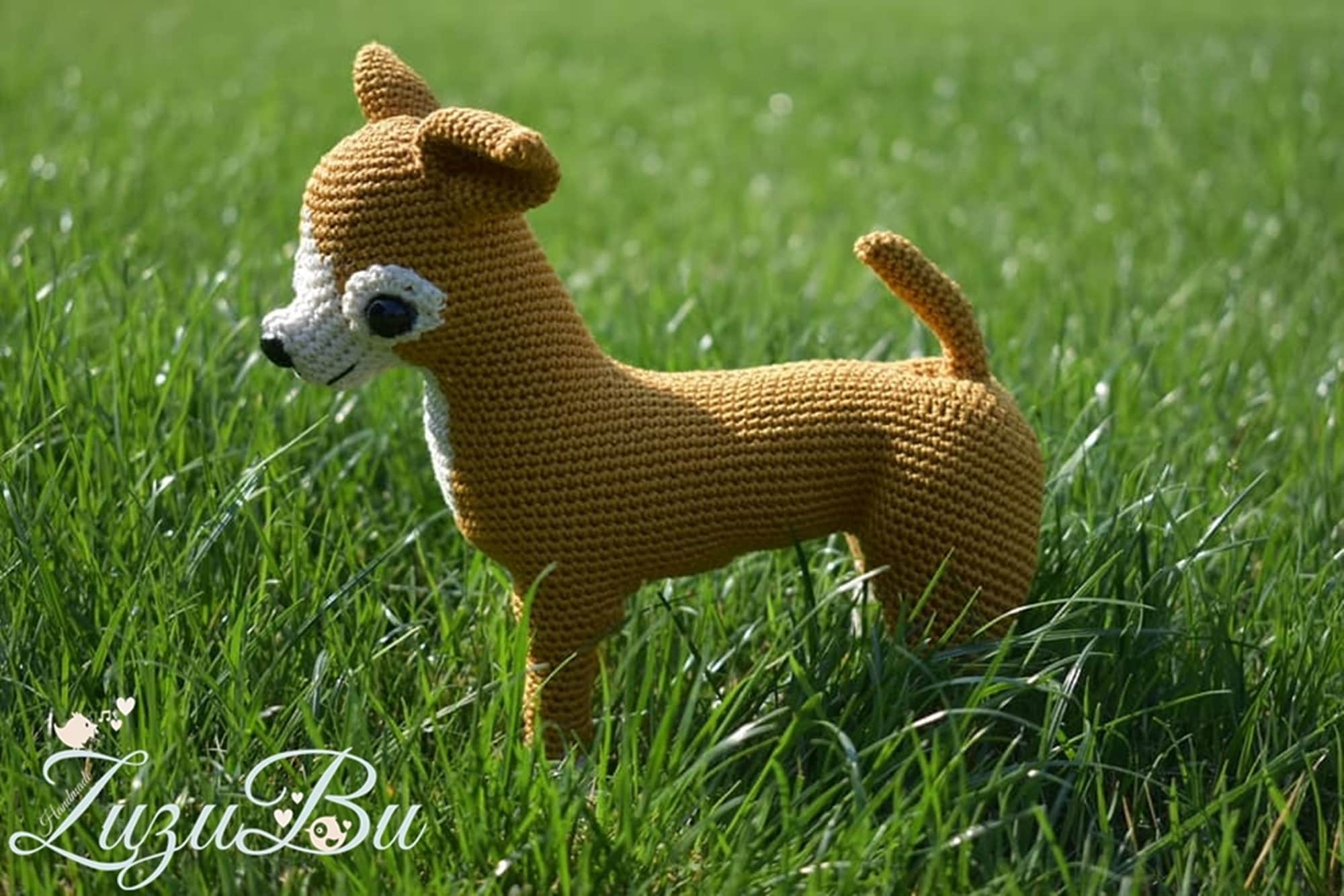 Crochet perro ganchillo Chihuahua perro chihuahua juguete suave relleno ...