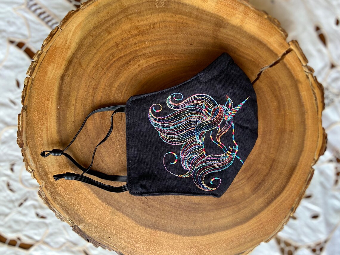 Rainbow Unicorn Face Mask With Built in Filter Fabric - Etsy