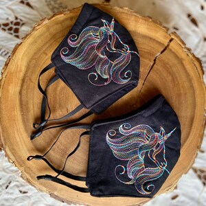 Rainbow Unicorn Face Mask With Built in Filter Fabric - Etsy