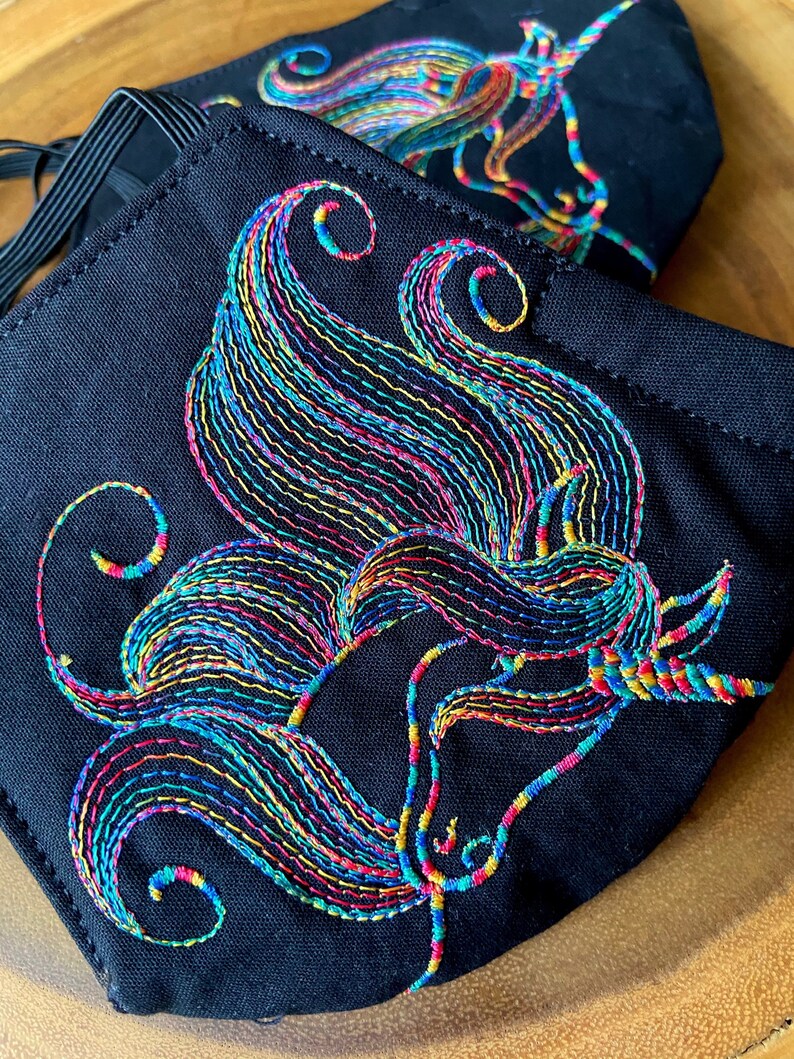 Rainbow Unicorn Face Mask With Built in Filter Fabric - Etsy