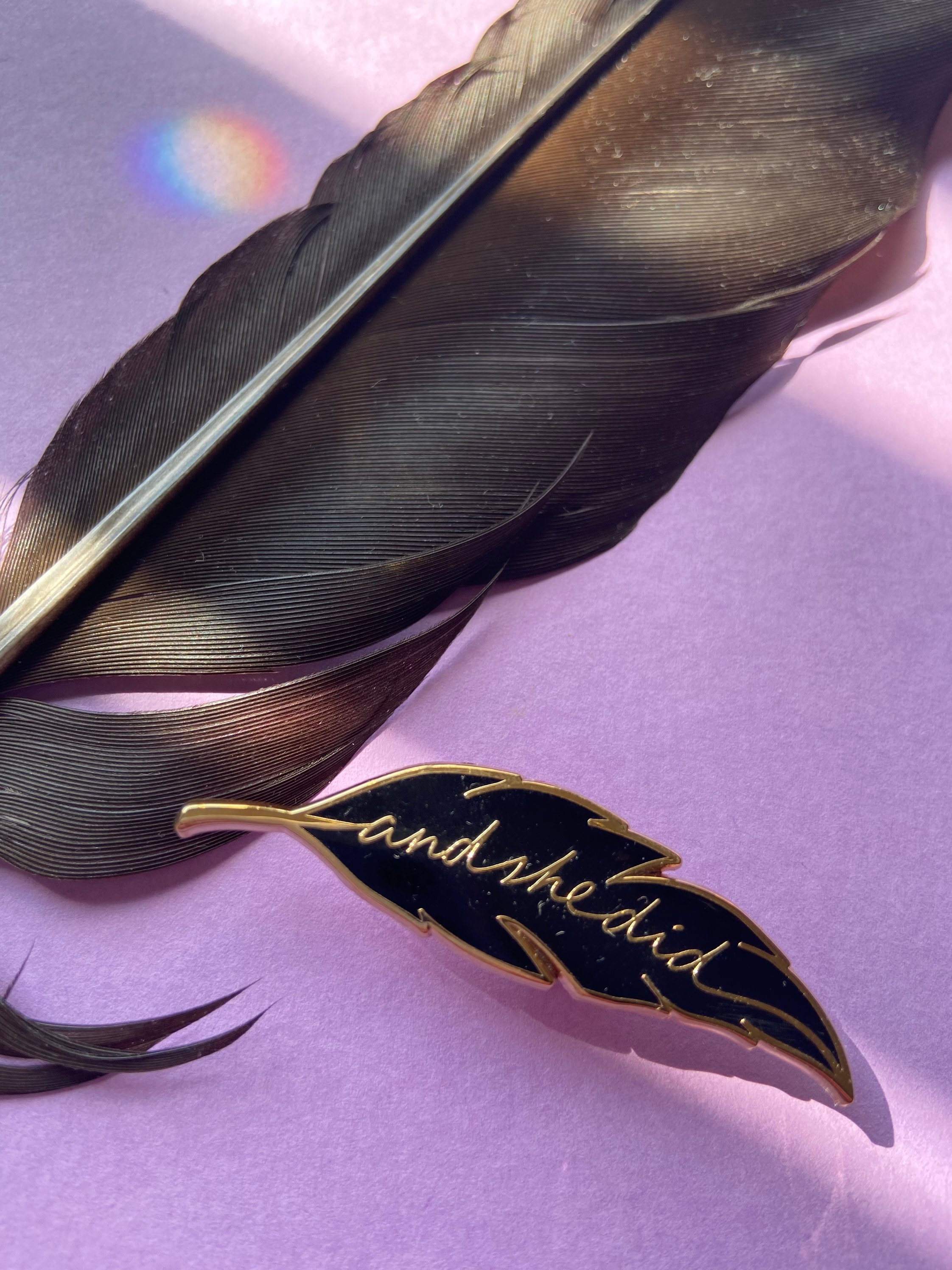 Magic Feather Pin - Etsy