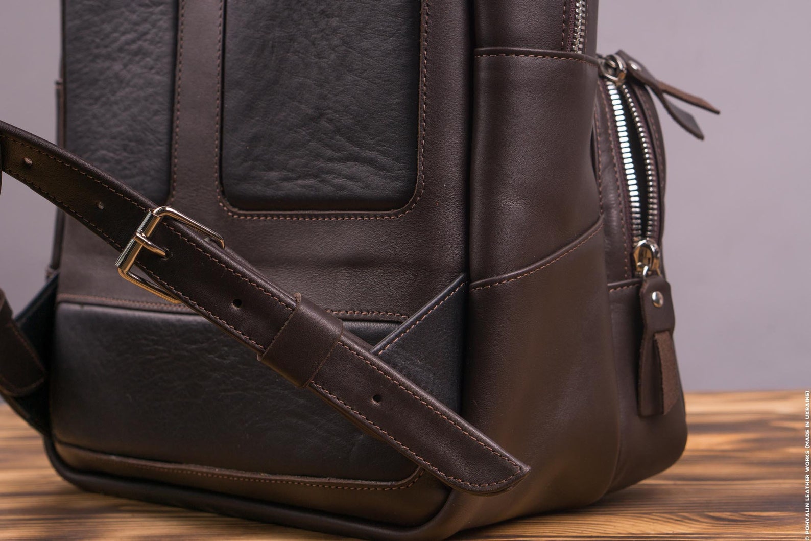 Leather Backpack Men for Laptop Personalized Black City | Etsy