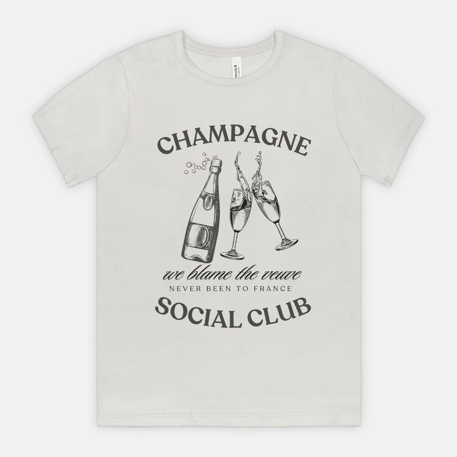 Champagne Social Club T-shirt – Trendy Champagne Cocktail Lover Tee ...