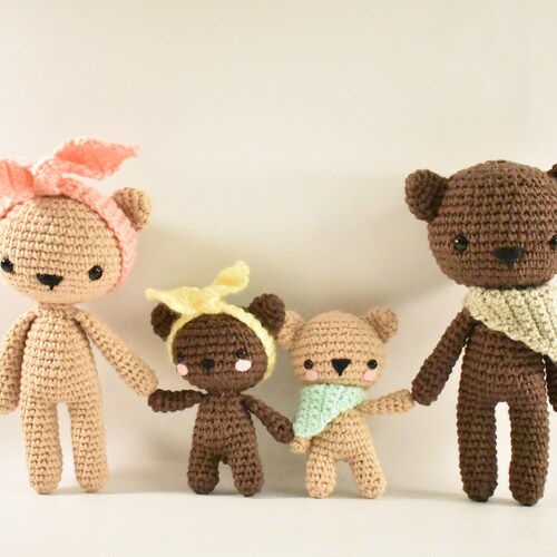 Bear Family Crochet Amigurumi Pattern / Photo Tutorial - Etsy