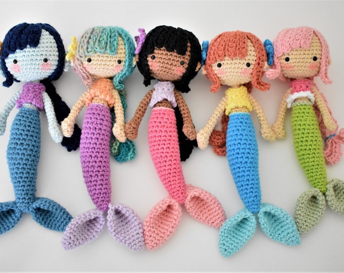 Mini Mermaid Crochet Doll Pattern / Amigurumi / Photo Tutorial | Etsy