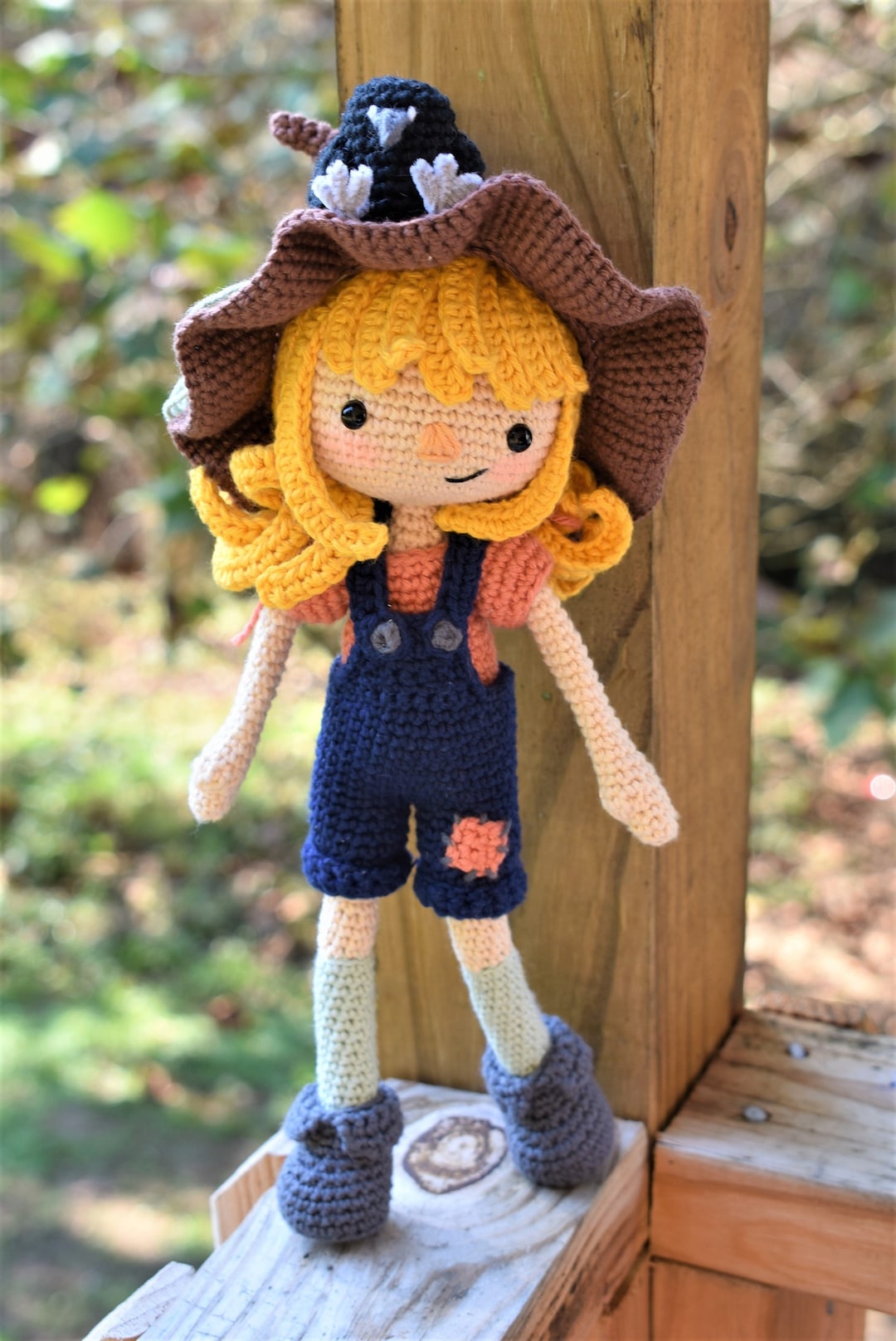 Sara the Scarecrow Crochet Doll Pattern / Amigurumi / Photo Tutorial - Etsy