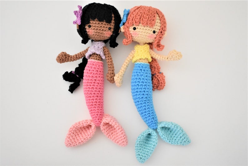Mini Mermaid Crochet Doll Pattern / Amigurumi / Photo Tutorial - Etsy