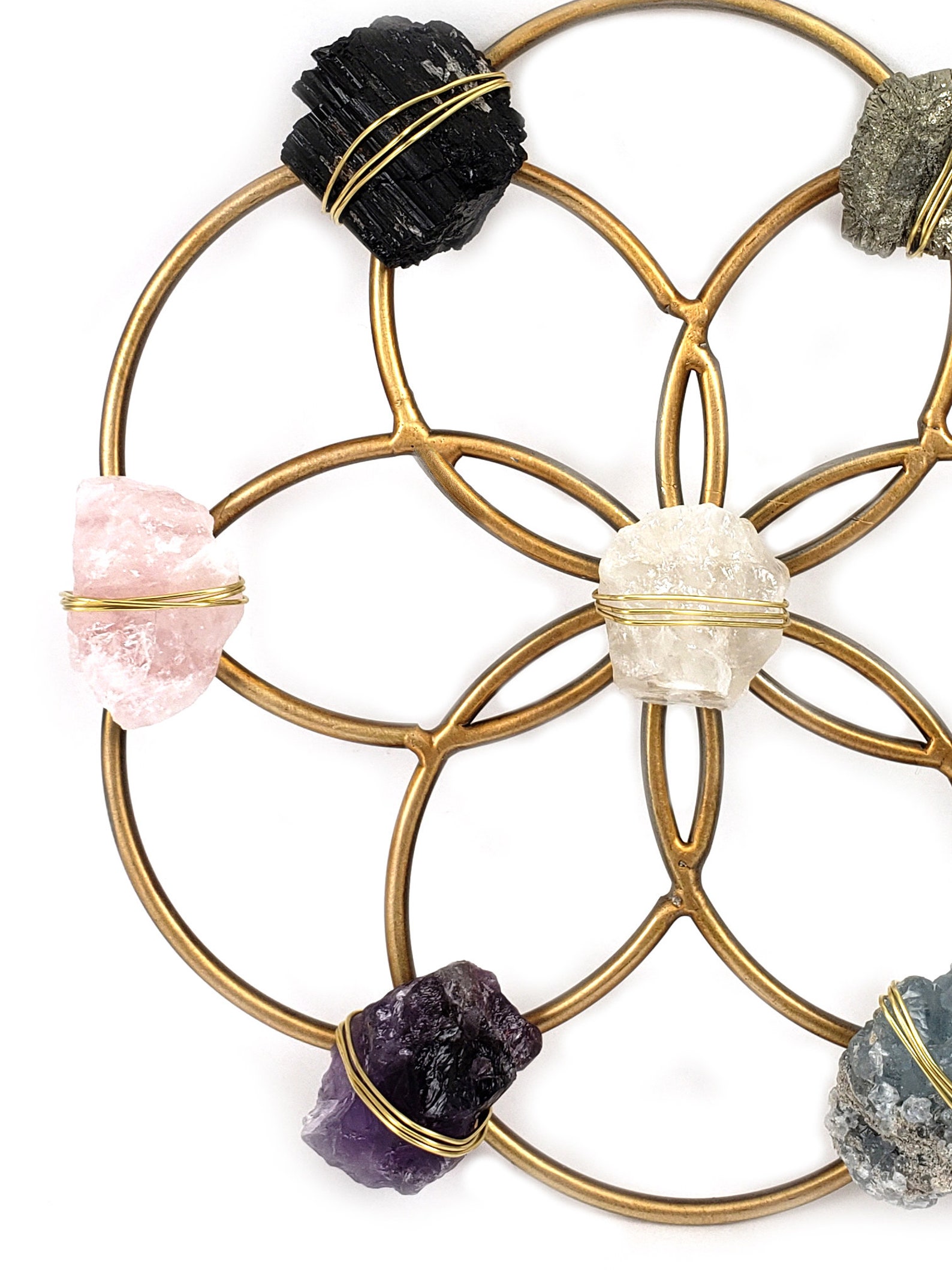 Small Flower of Life Healing Crystal Grid- Ariana Ost - Etsy