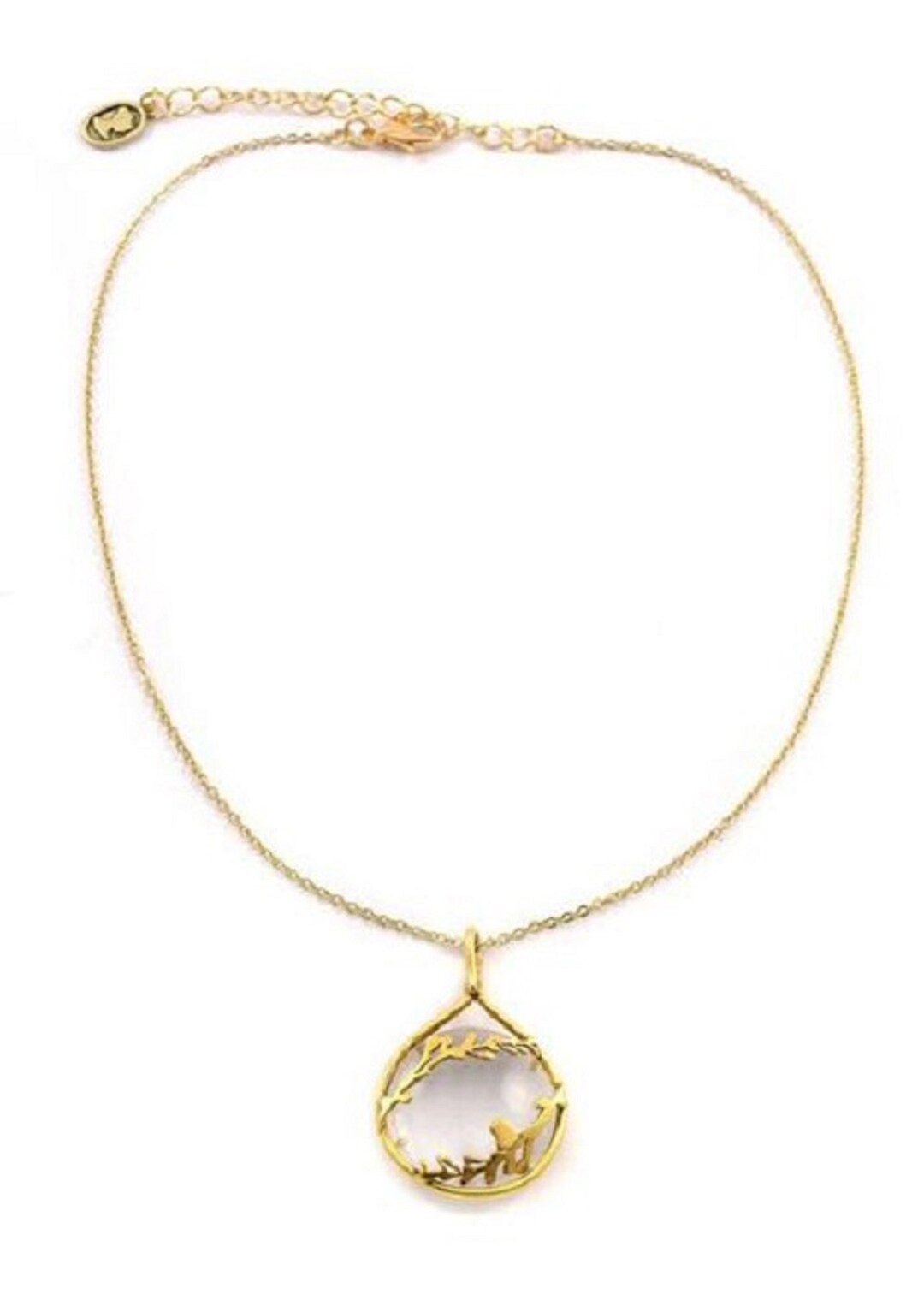 Gold Floral Monocle Necklace Jewelry for Women With Floral Branches ...