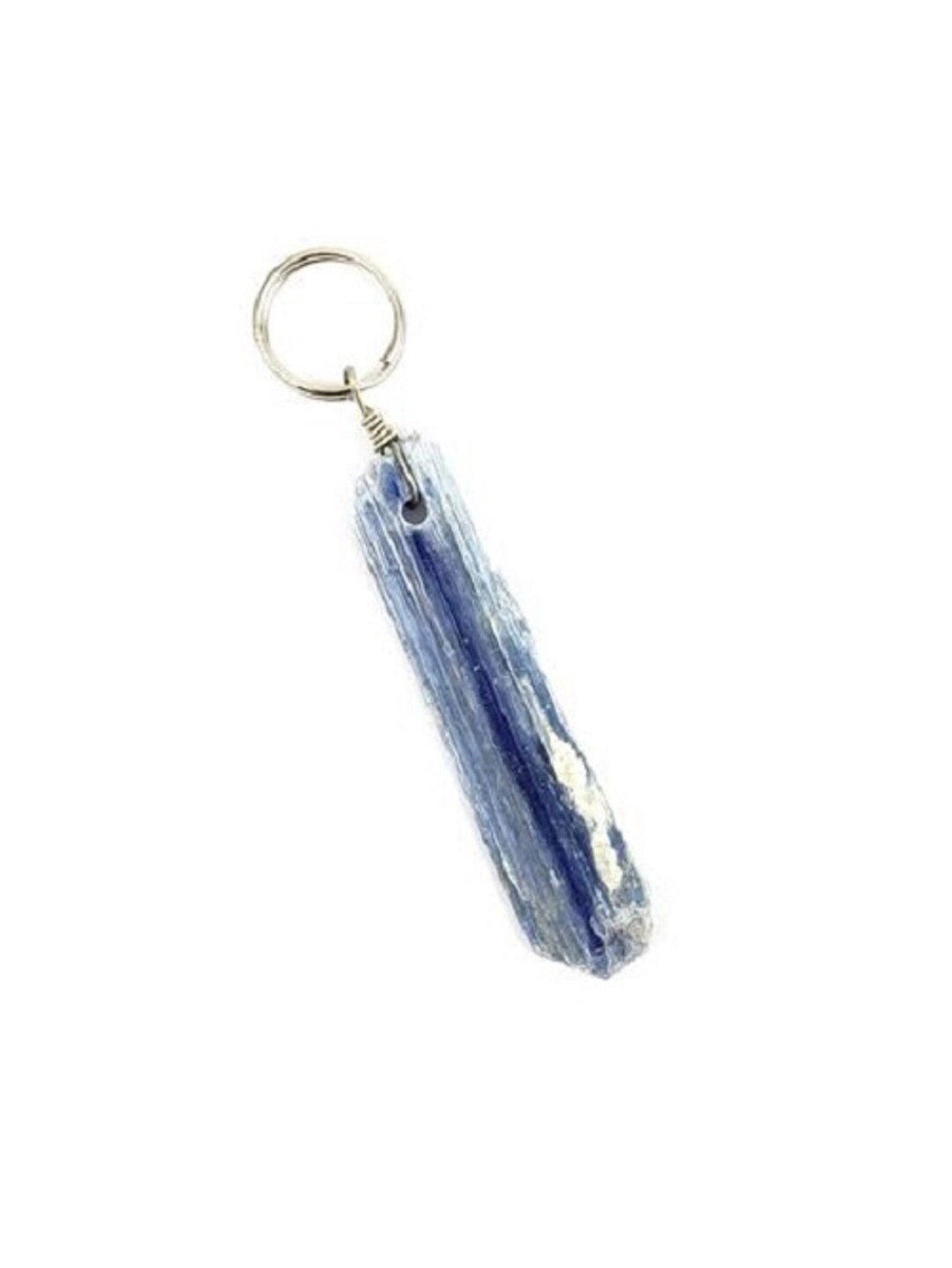 Healing Stone and Crystal - Blue Kyanite Crystal Wellness Keychain for ...