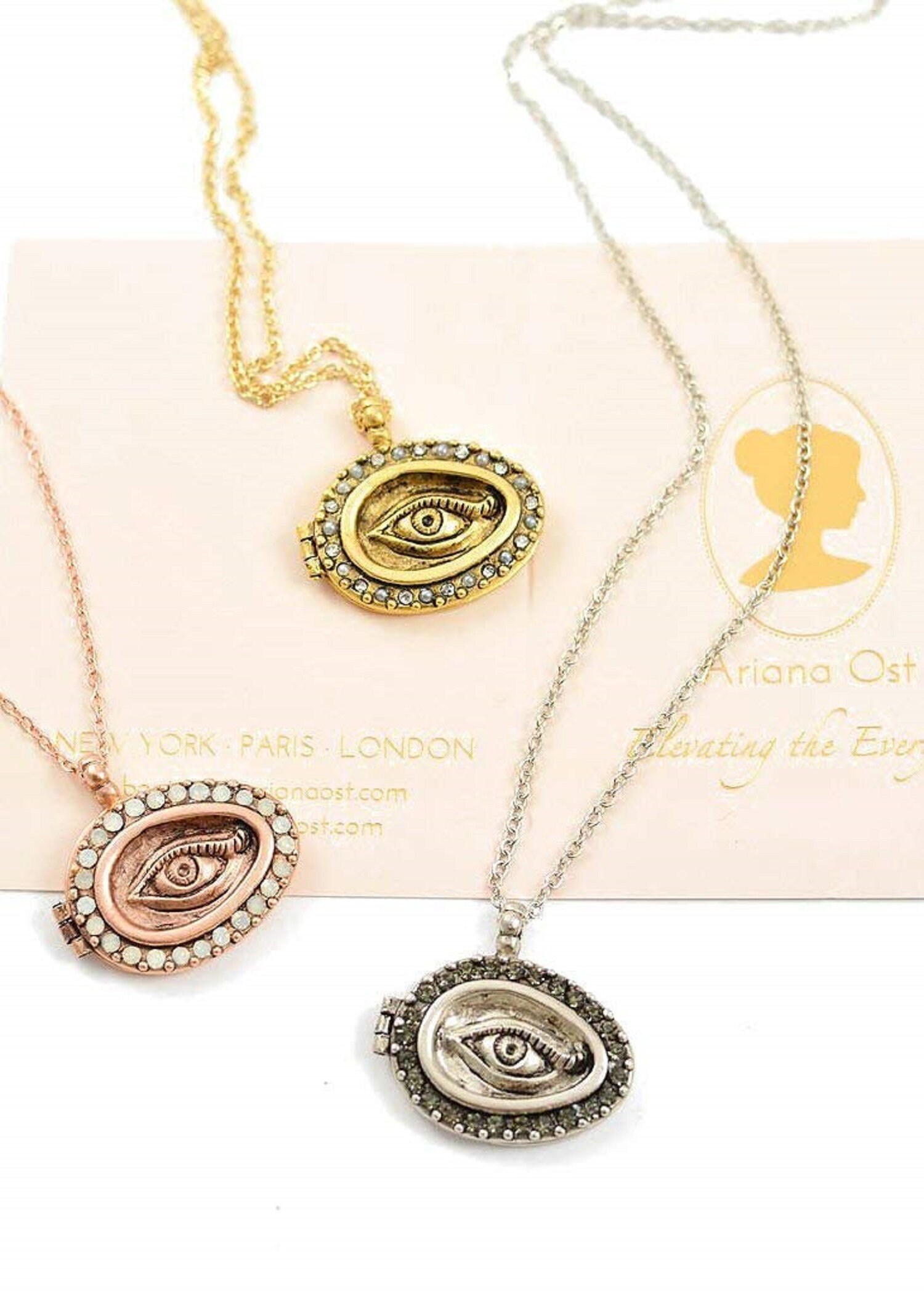 Healing Stones and Crystals-the Third Eye Locket and Pendant Necklace ...