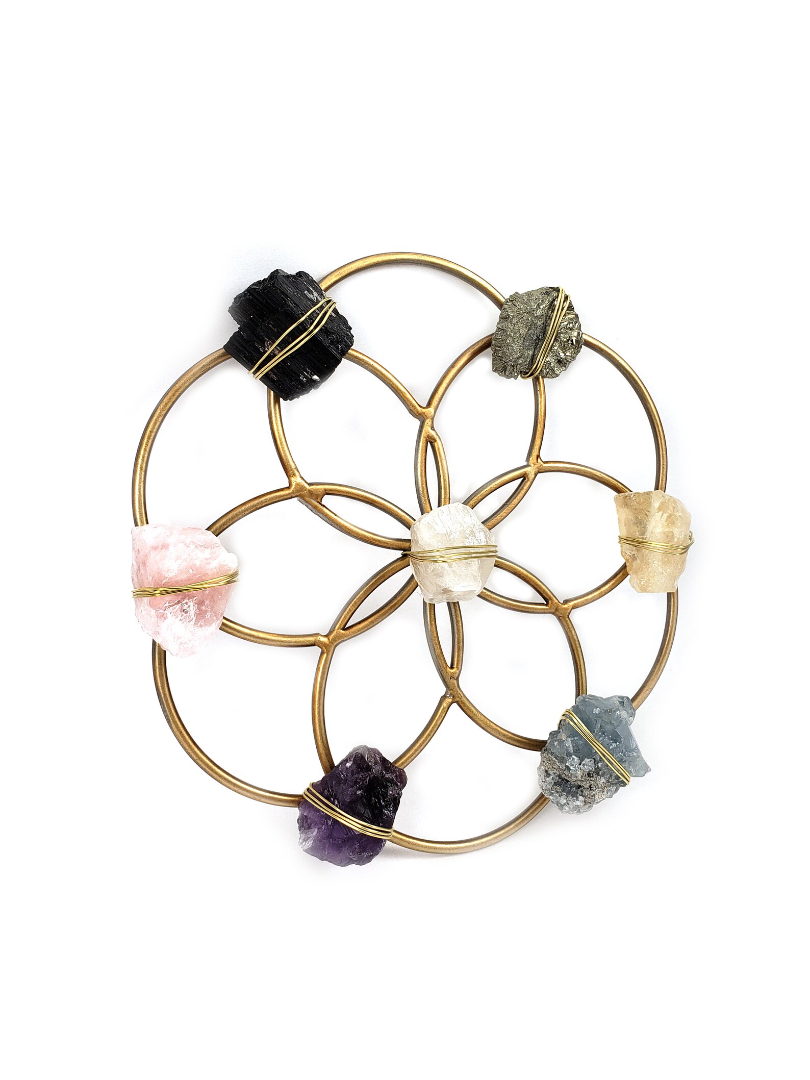 Small Flower of Life Healing Crystal Grid- Ariana Ost - Etsy
