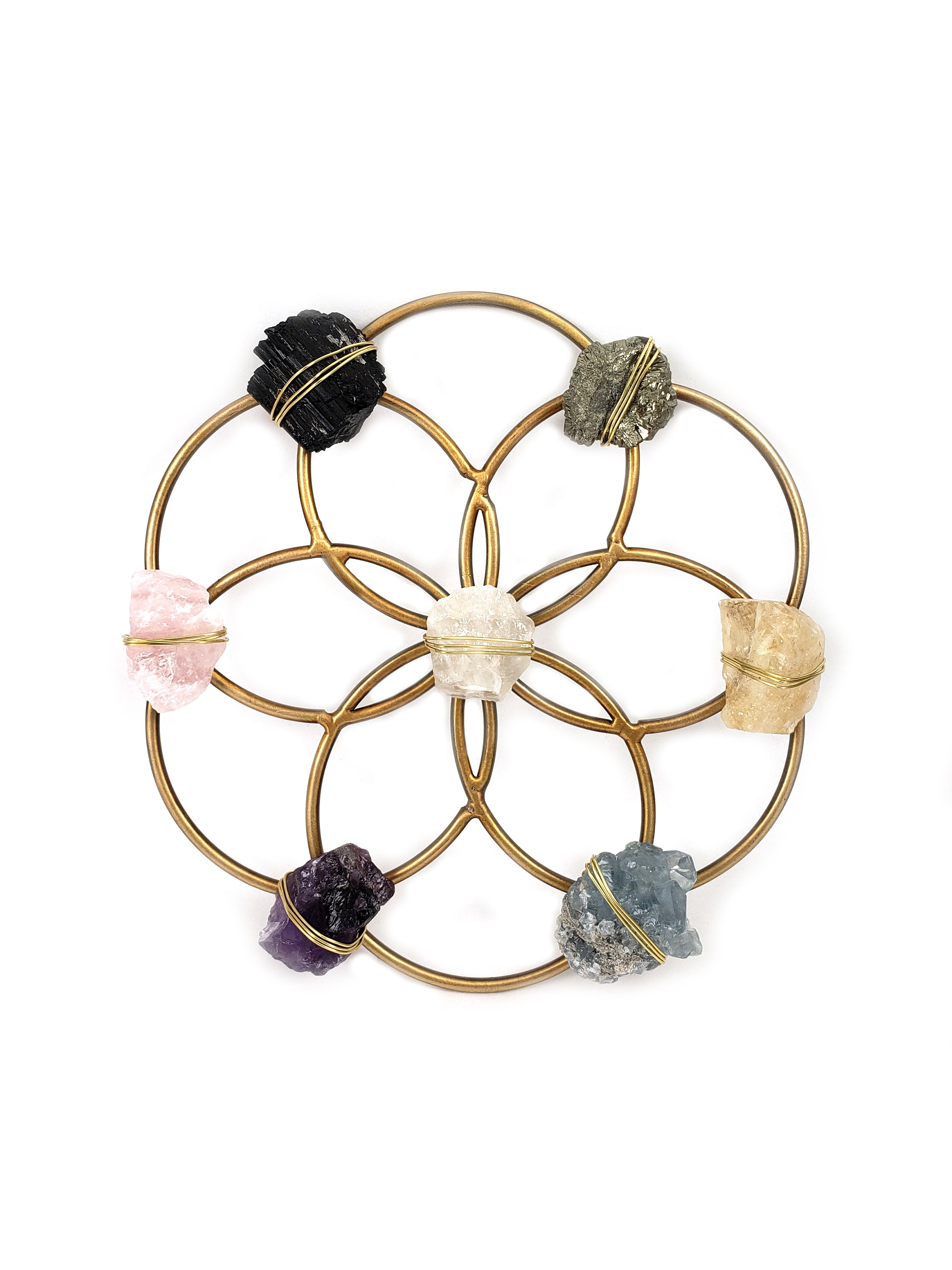 Small Flower of Life Healing Crystal Grid- Ariana Ost - Etsy