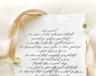 Calligraphy quote | Etsy